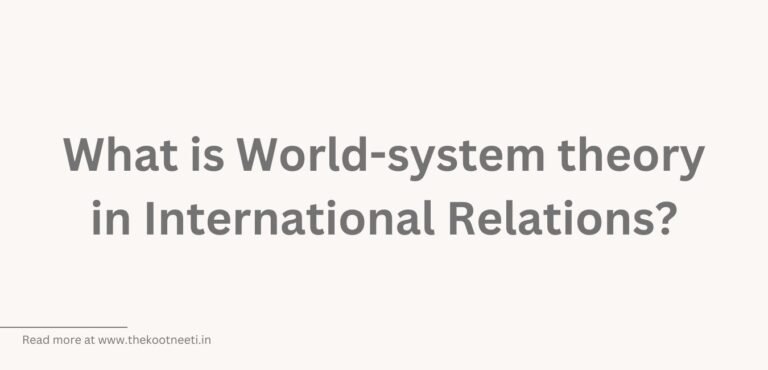 What is World-system theory in International Relations?